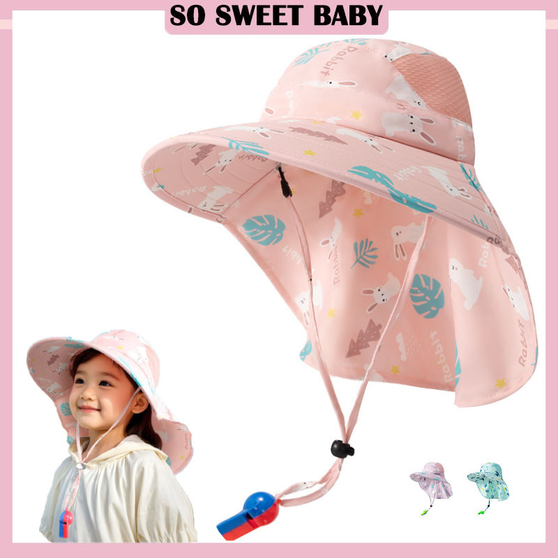Topi Budak Kanak Kanak Kids Children Hat Bucket Hat UV Protection Big ...