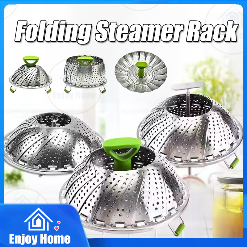 Stainless Steel Folding Steamer Collapsible Steaming Rack Retractable ...