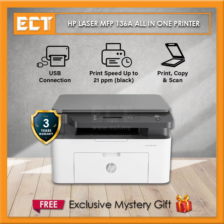 HP Laser MFP 136A / 136W All in One Printer | Shopee Malaysia