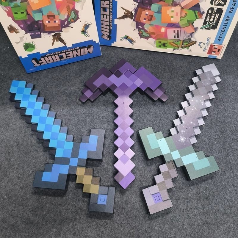 Minecraft Children's Toys Diamond Sword Pick Two-in-One Deformable ...