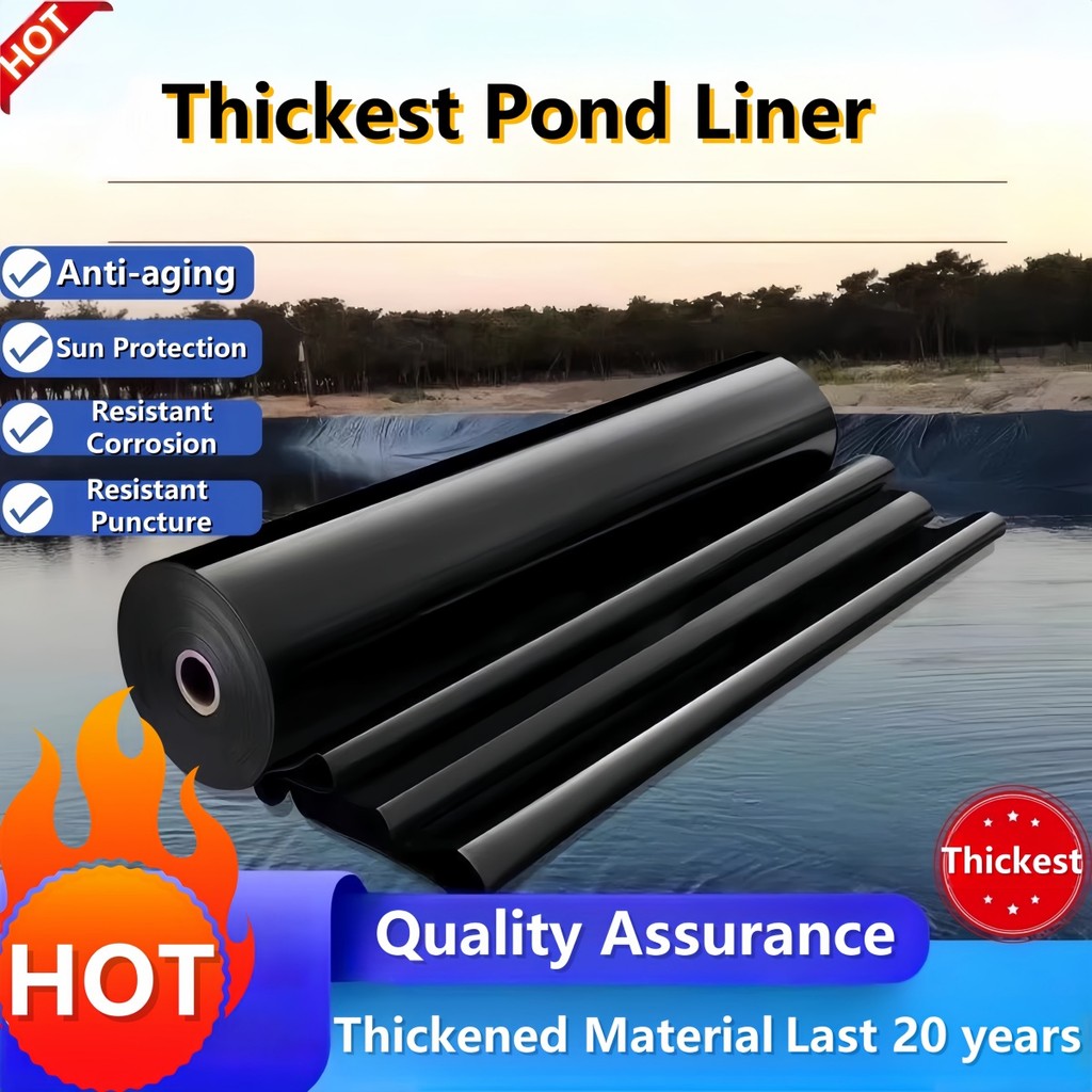 2M/6M/8M Fish Pond Liner Heavy Duty Kolam Ikan Liner Tebal Pelapik ...