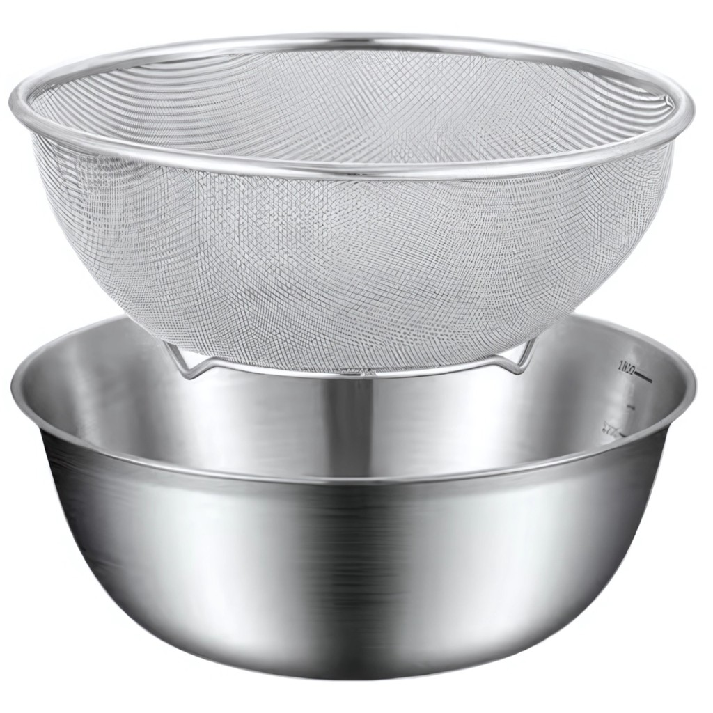 Stainless Steel Strainer Set - Bowl Fine Mesh Sifter! Dishwasher Safe ...