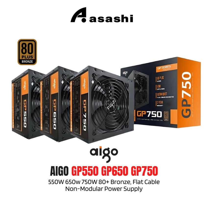AIGO GP550 | GP650 80+ Plus Bronze Power Supply diy | Shopee Malaysia