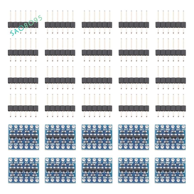 10Pcs 4 Channel IIC I2C Logic Level Converter Bi-Directional Module 3 ...