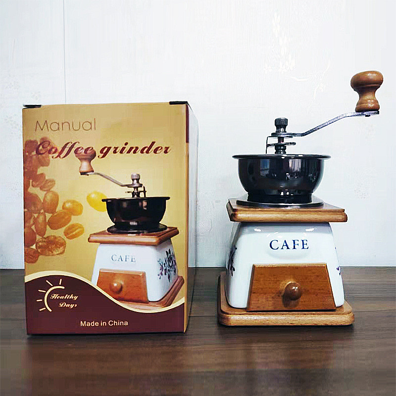 Mesin Kopi Manual Elegan Pengisar Seramik Burr Pengisar Biji Kopi ...