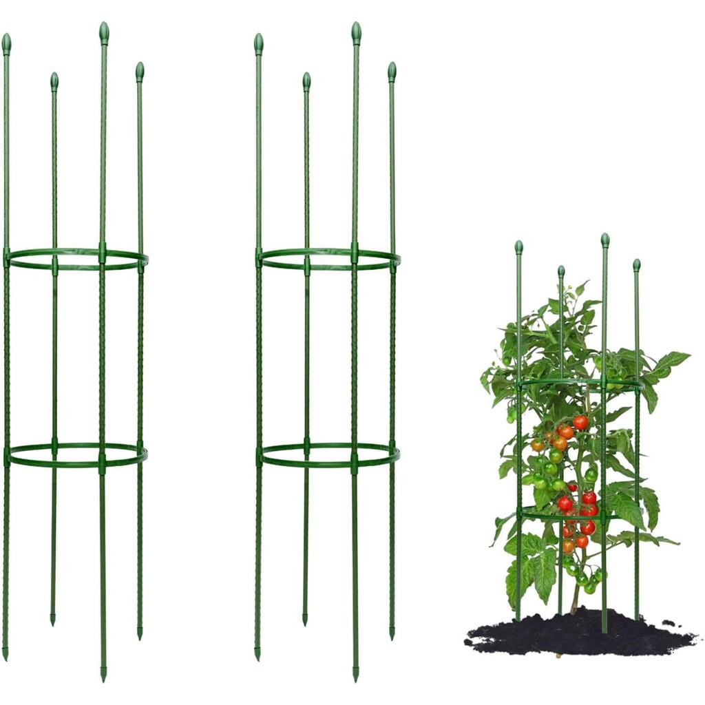 Sangkar Tomato untuk Tanaman Berpasu Taman, 2 Pek Kaki Sokongan ...