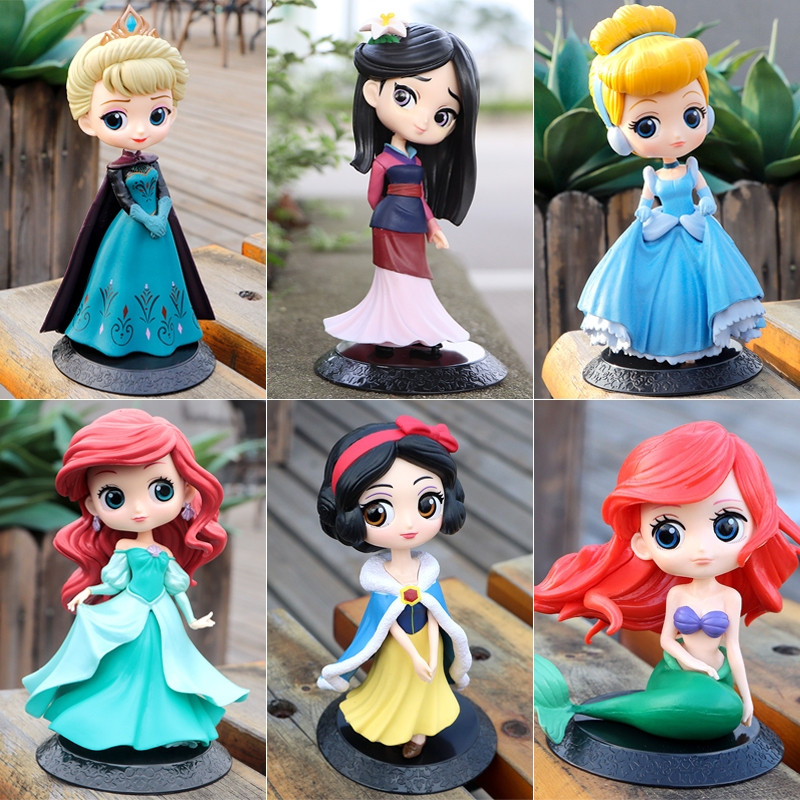 35 Styles 14cm Q Version Princess Snow White Elsa Anna Rapunzel Jasmine ...