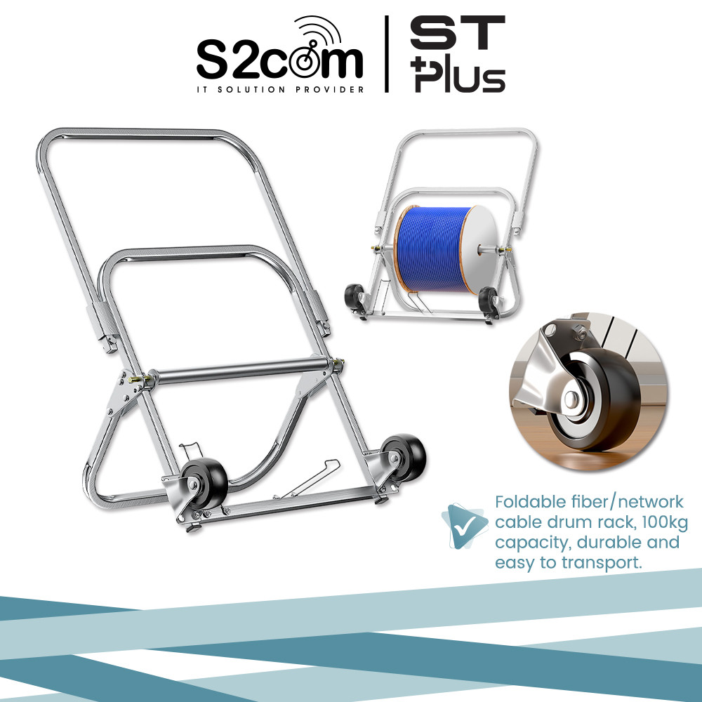 Foldable Portable Fiber Optic Cable Network Cable Drum Rolling Rack ...