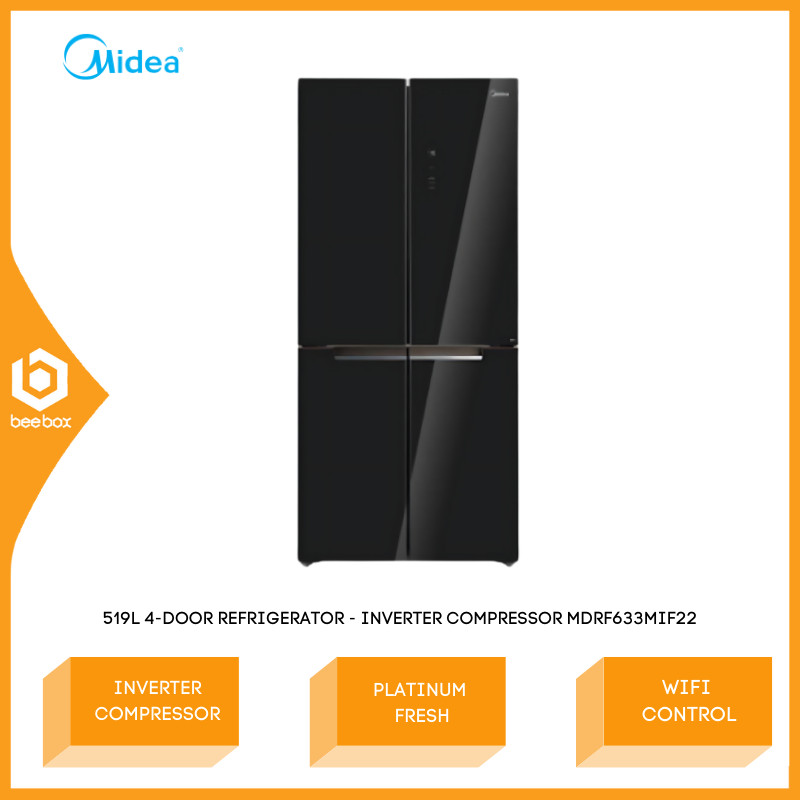 Midea 4 Door Refrigerator 519 Litre Capacity Inverter Compressor ...