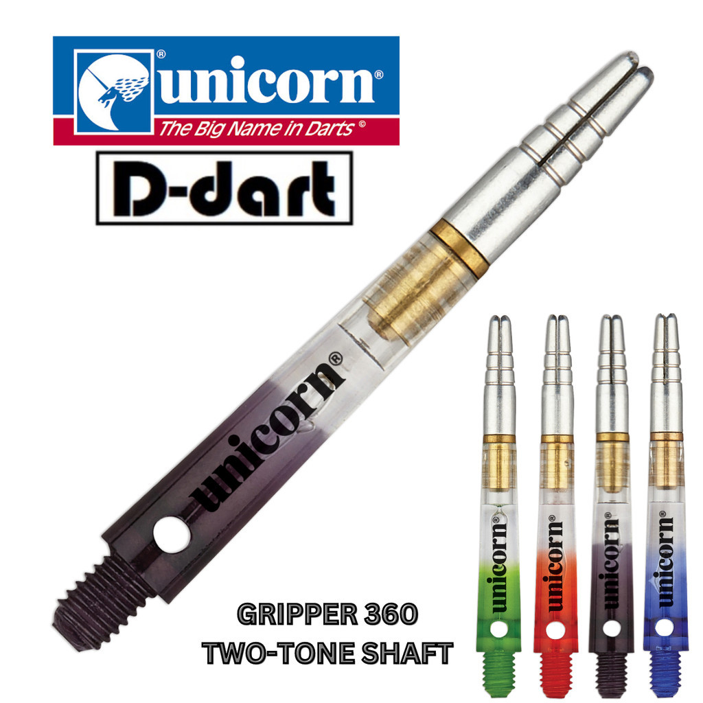 Unicorn Dart Shafts - Gripper 360 two tone Darts Shaft/Stem for soft ...