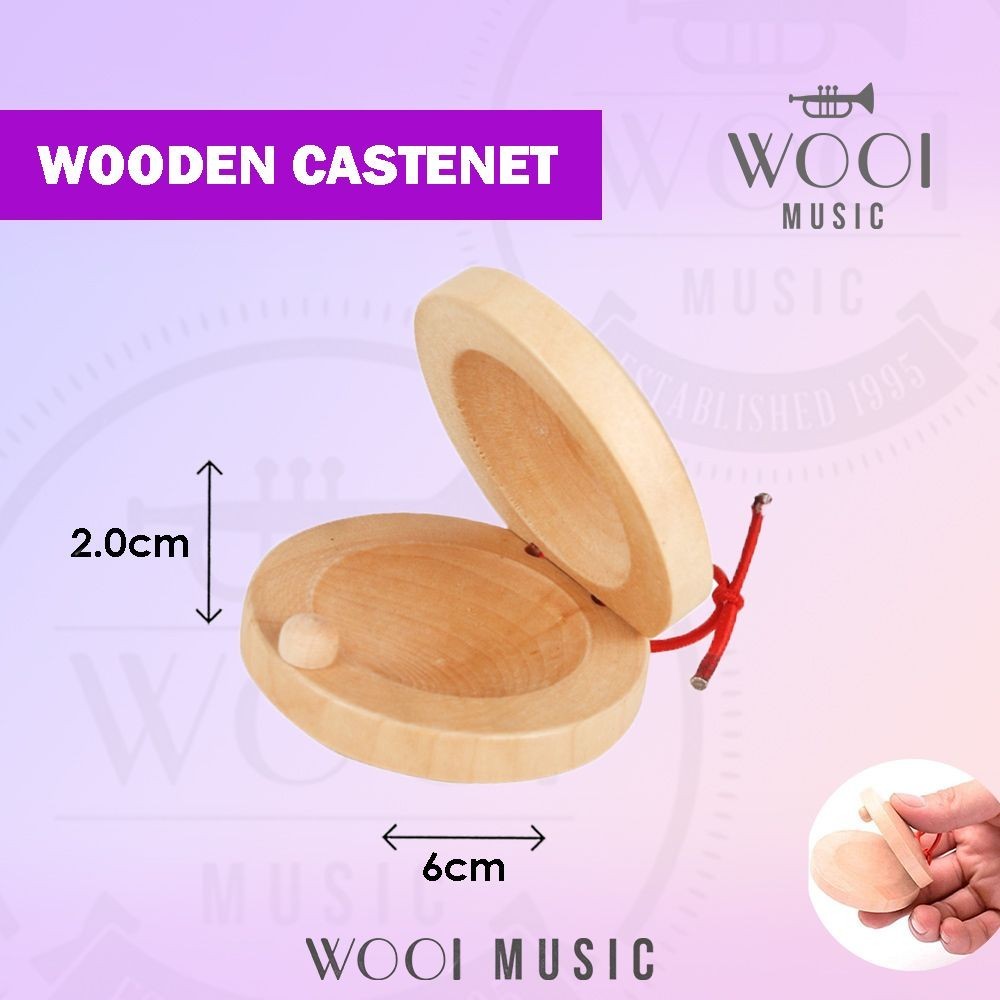 Wooi Music C10W Wooden Castanet / Kayu Castanet - 1pc | Shopee Malaysia