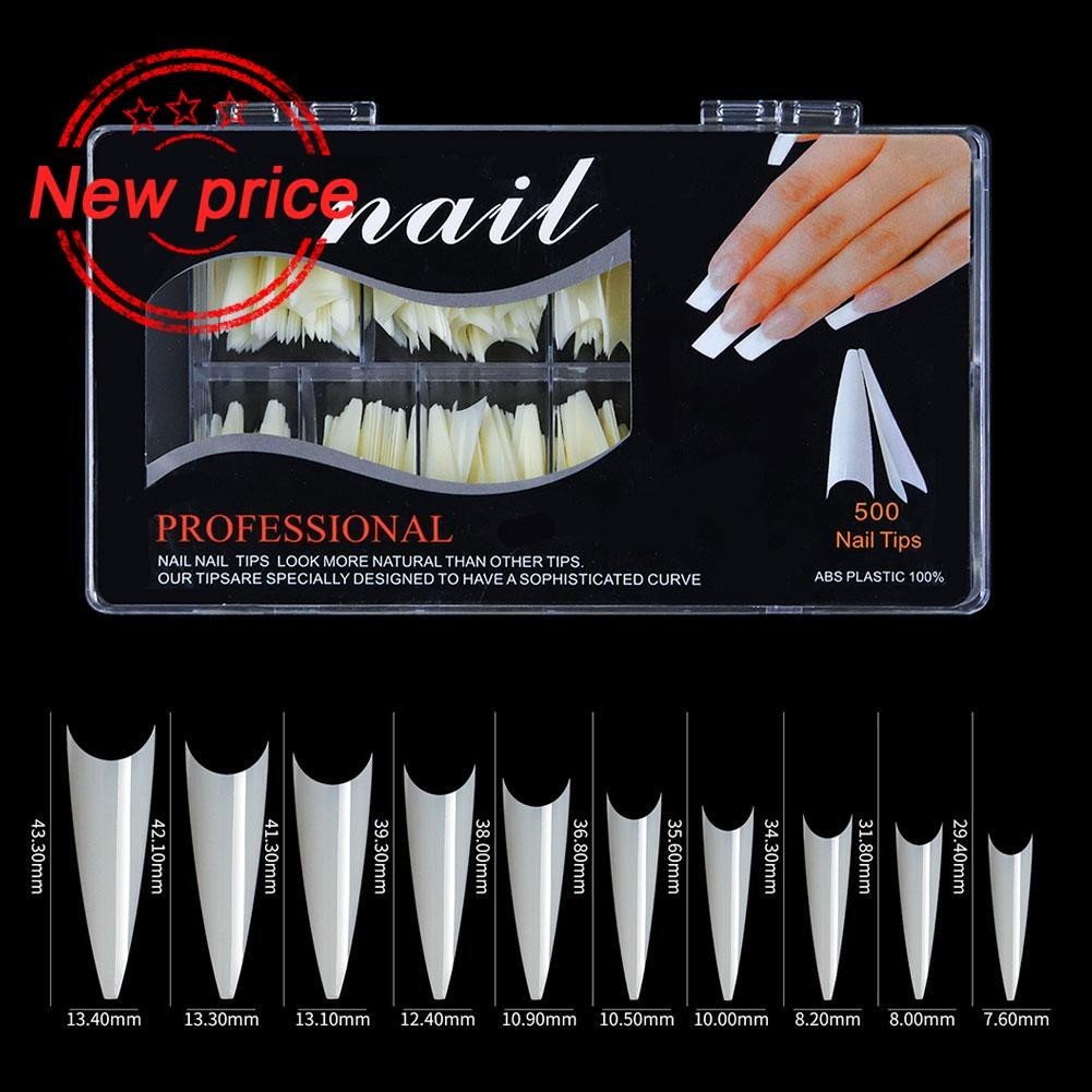 Long Manicure Patches Transparent Color Water Pipe Manicure Patches ...