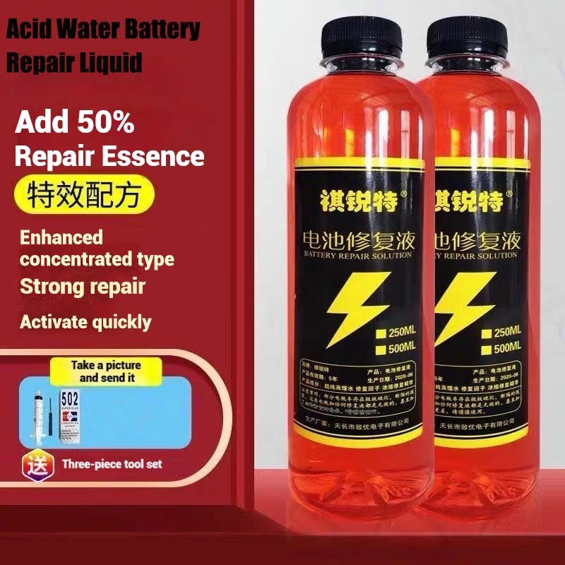 500ml Car Battery Water Battery Acid Water Repair Liquid Battery Acid ...