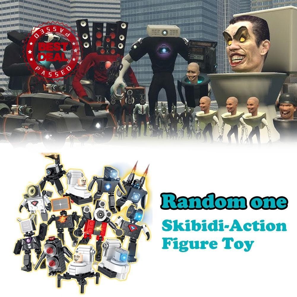 Skibidi Toilet Building Blocks 6-15cm Creative Driver Man Hand-on ...