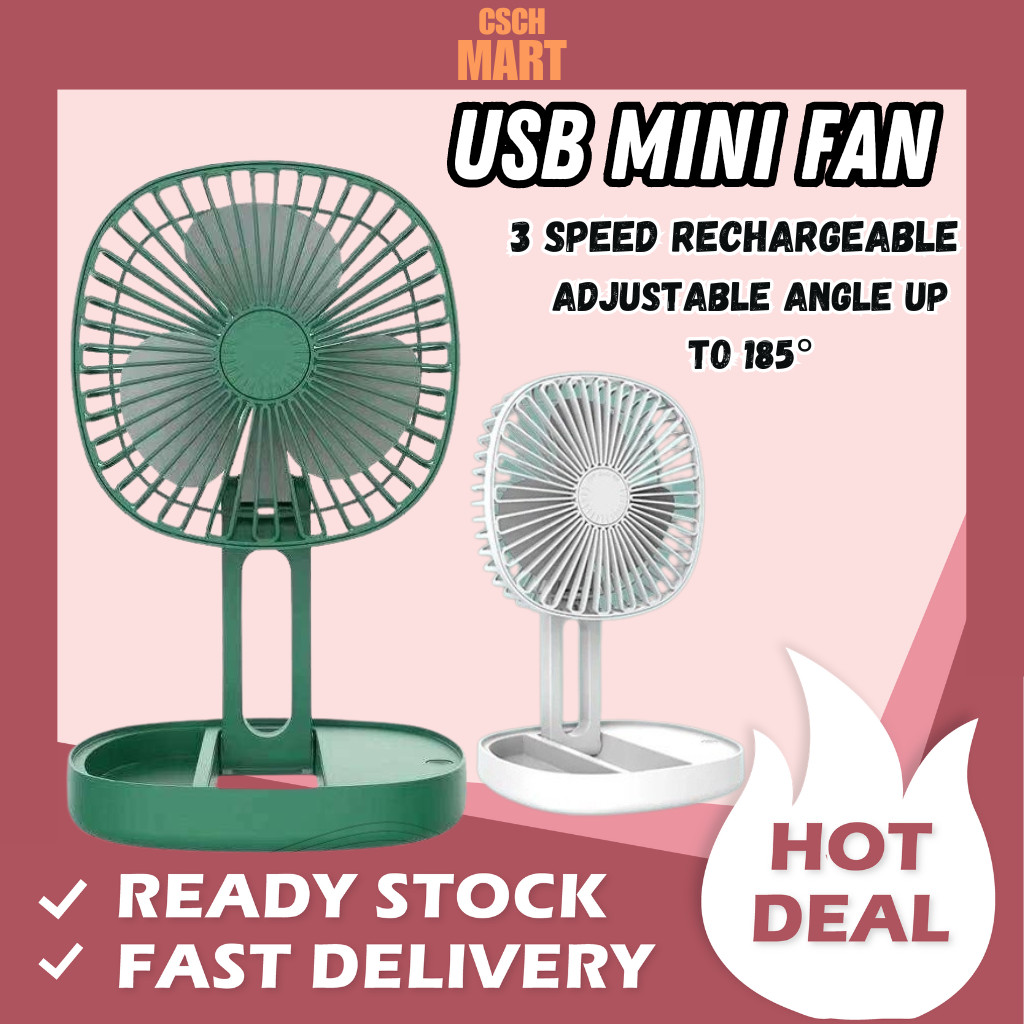 3 Speed Rechargeable Portable Fan Large Wind Foldable ICE Cooling Aroma ...