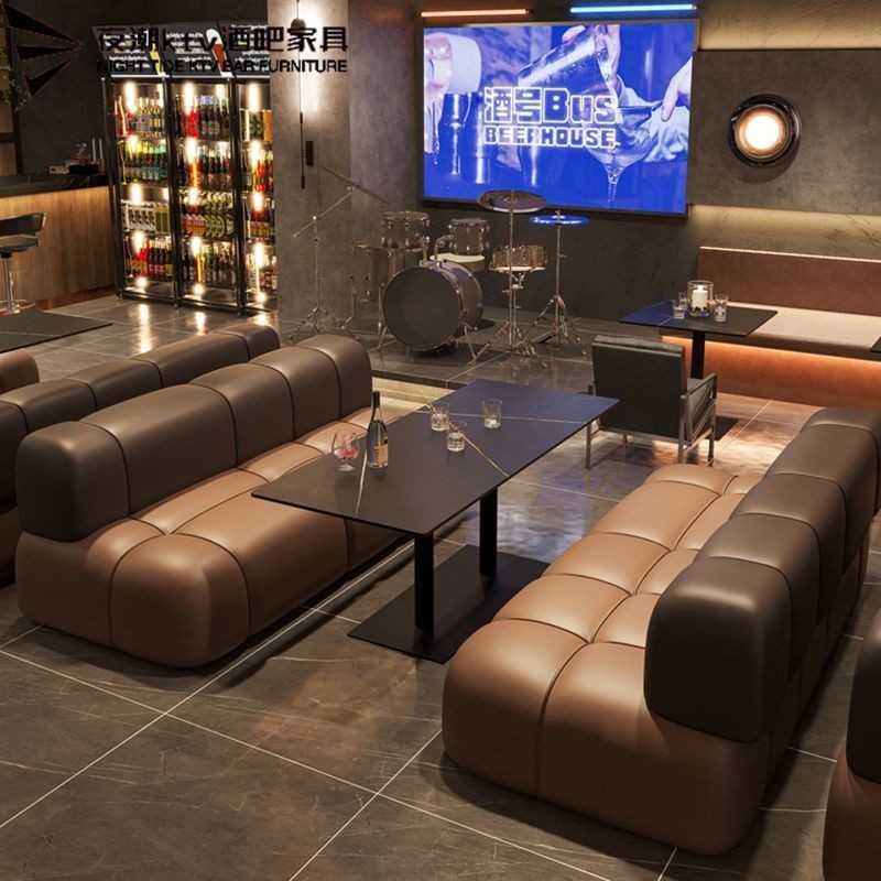 Deck Sofa Milk Tea Shop Cafe KTV Quiet Bar Dining Tables and Chairs Set ...