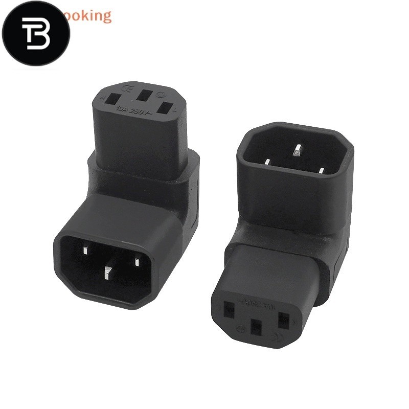 TB 10A 3Pin IEC Connector Down UP 90 Angled IEC 320 C14 Male To C13 ...