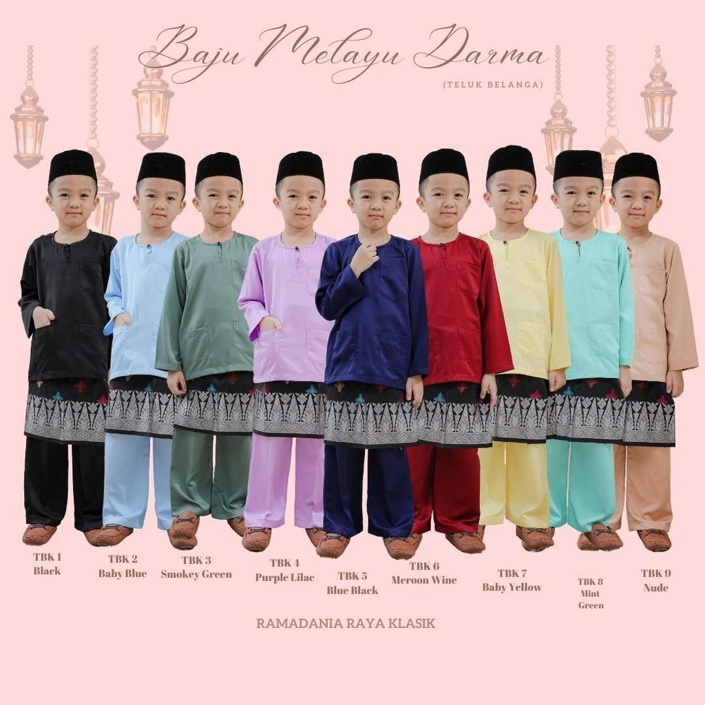 BAJU MELAYU DARMA KIDS [ TELUK BELANGA ] | Shopee Malaysia