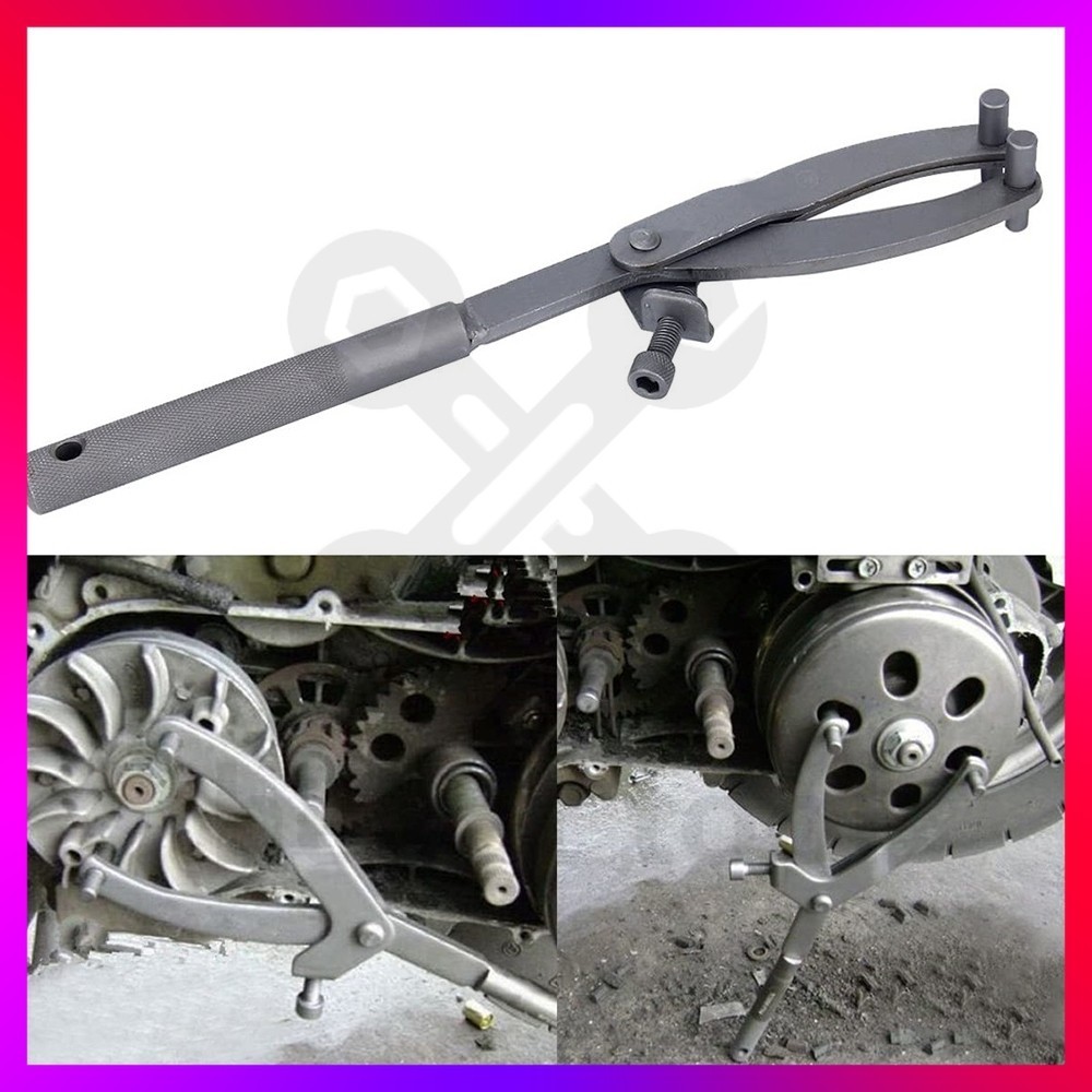 Universal Motorcycle Bike Belt Pulley Holder Spanner Clutch Flywheel Sprocket Wrench Removal ...