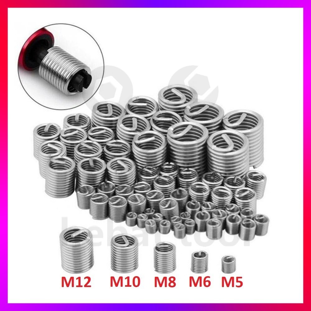 Helicoil Threaded Insert M5/M6/M8/M10/M12 Stainless Steel Thread Repair ...