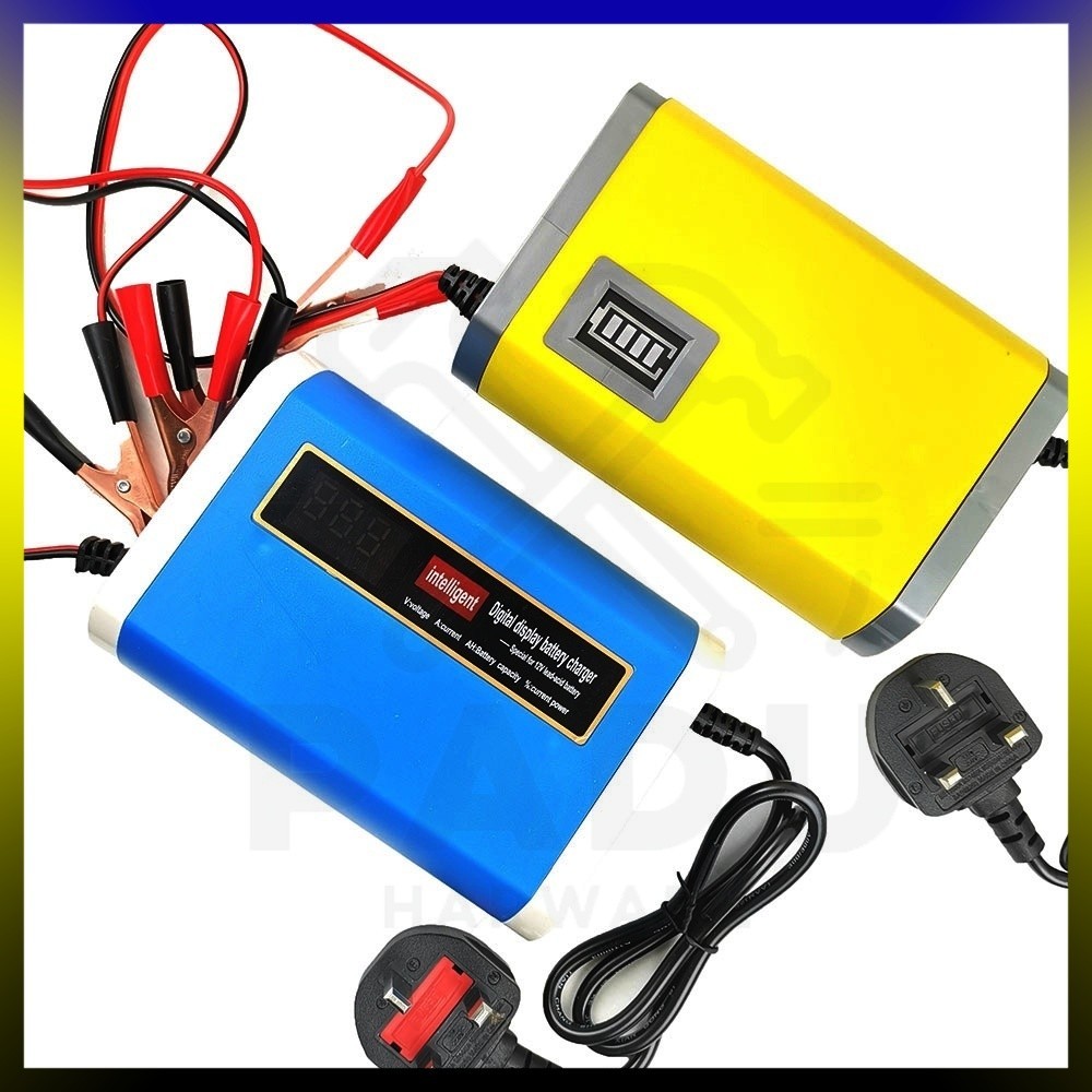 3 Pin Plug Car Battery Charger 12V 6A Acid Battery Pulse Motorcycle ...