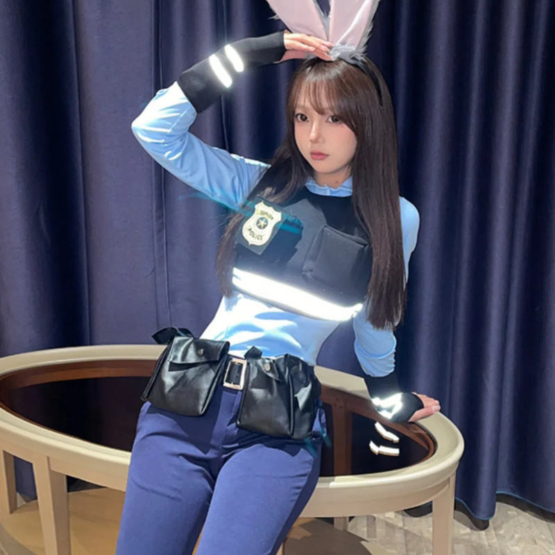 Halloween Cosplay Animal City Rabbit Police Officer Clothes Stage ...