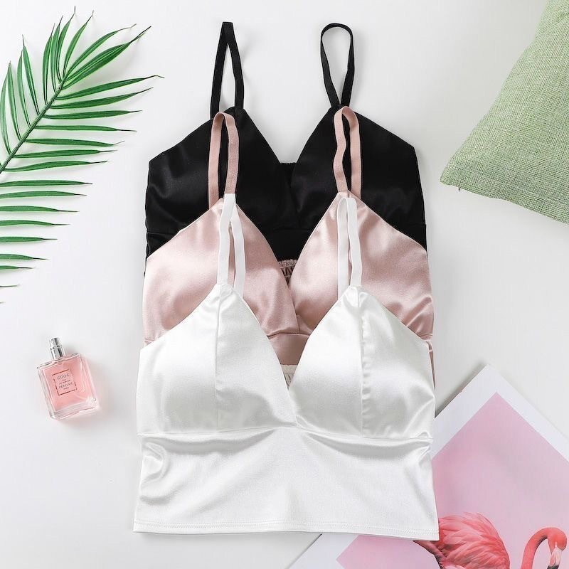 Satin Spaghetti Strap Top Smocked Back Fabric Can Be Used There Are 3 ...