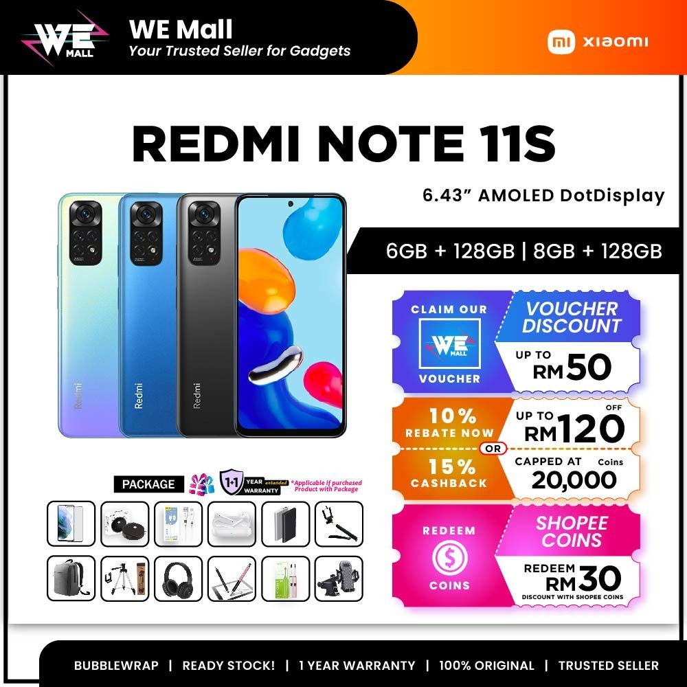 Redmi Note 11S 4G / Note 11S 5G - Original XIAOMI Malaysia | Shopee ...