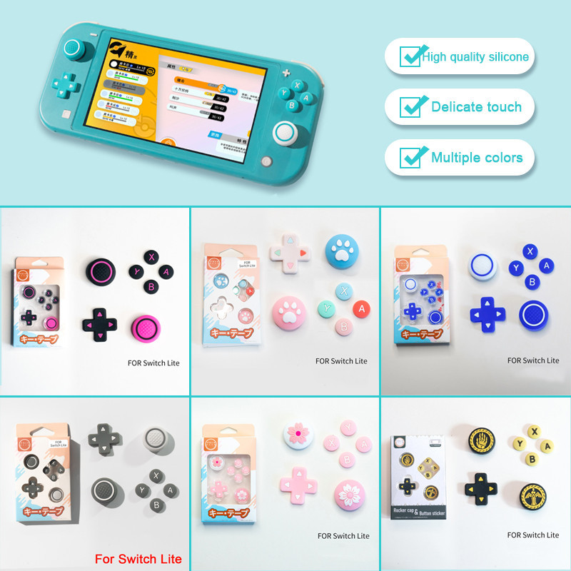 Silicone Rocker cap button sticker set ABXY for funda switch lite ...