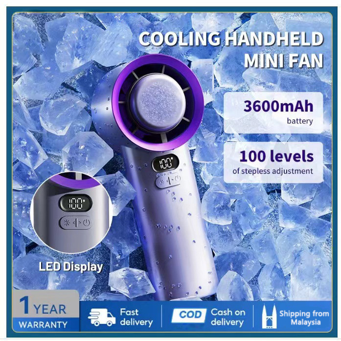 Handheld Fan100 Level Semiconductor refrigeration 12 Hours Battery Life ...