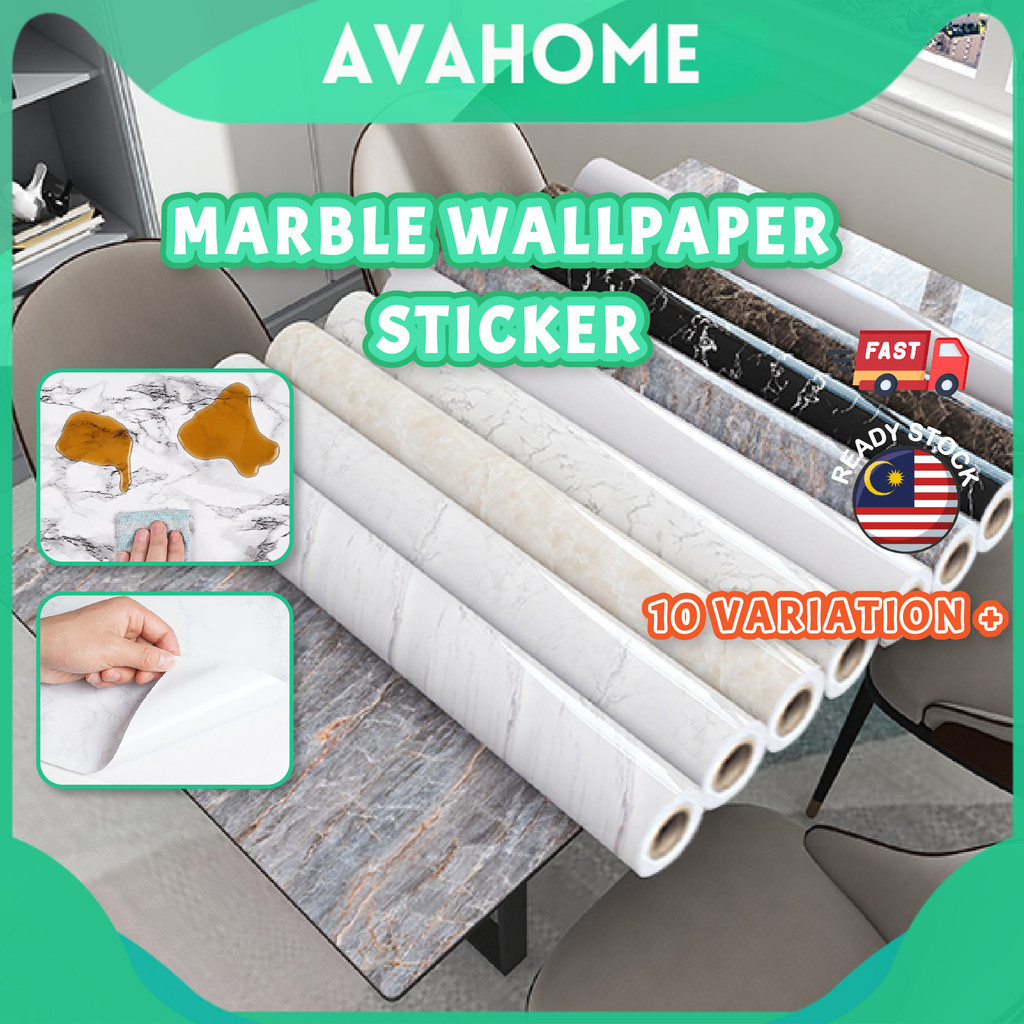 Marble Wallpaper Sticker Self Adhesive Vinyl Furniture Sticker ...
