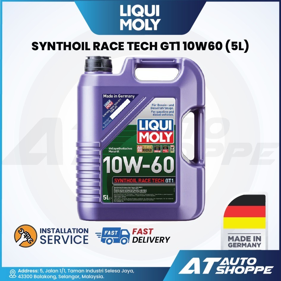 Liqui Moly Synthoil Race Tech GT1 10W60 (5L) Engine Oil Lubricant ...