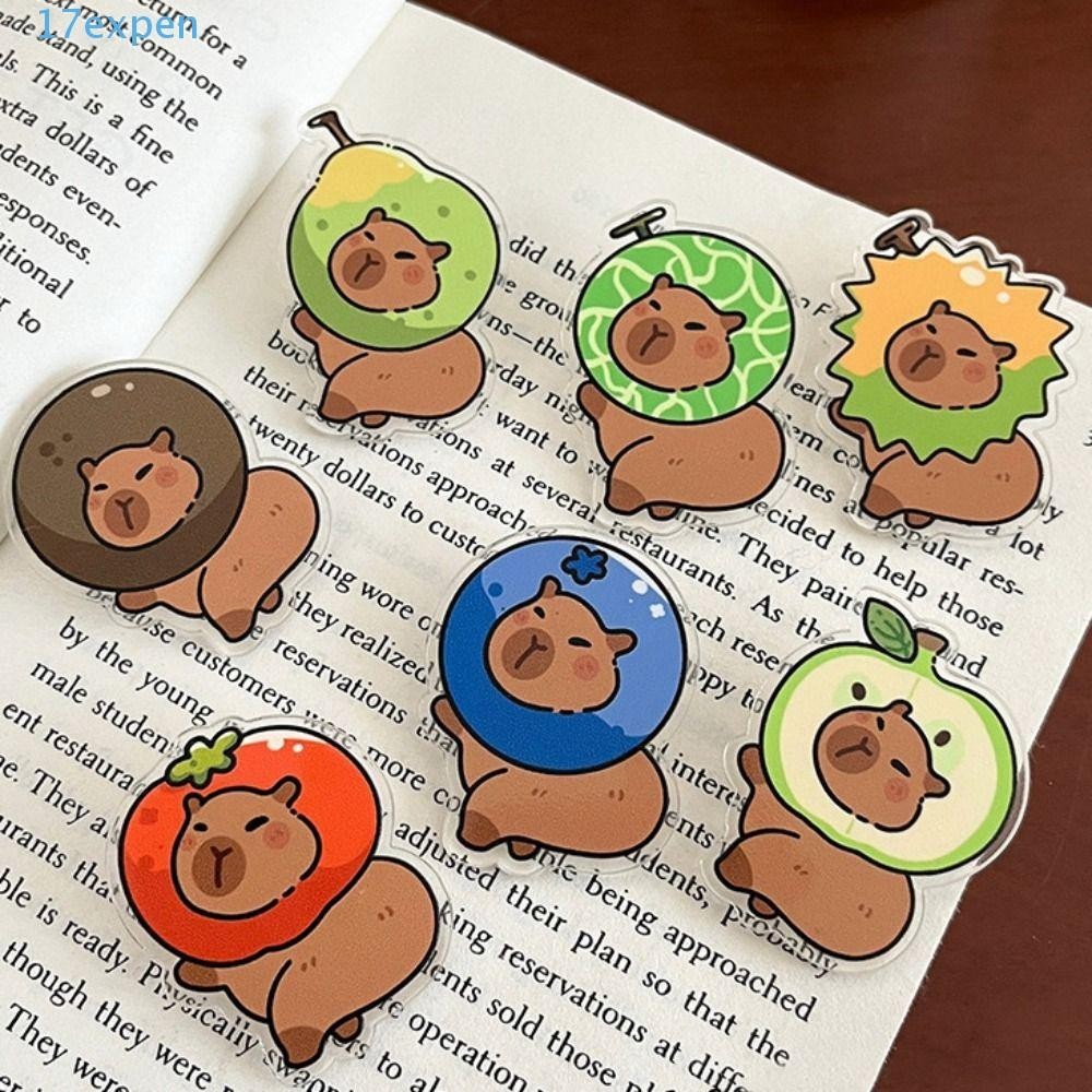 EXPEN Acrylic Capybara Pin, Breastpin Cute Fruits Capybara Brooch ...