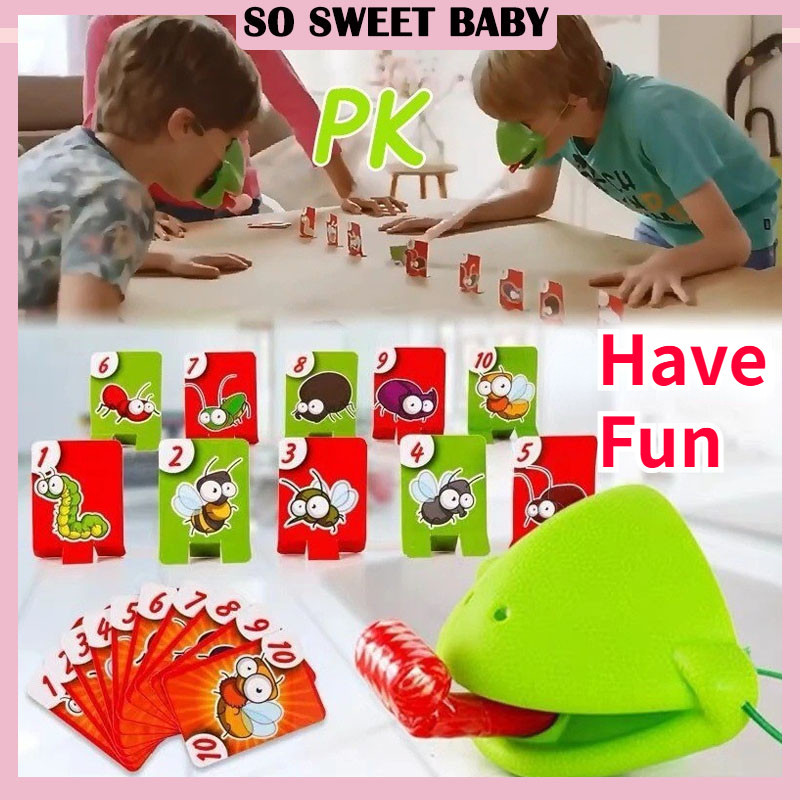 Frog Mouth Tongue Board Game Lizards Mask Two-player Card Game Desktop ...