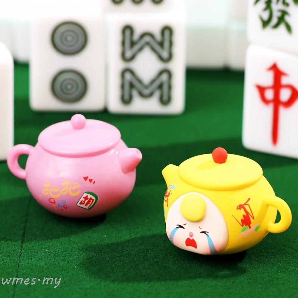 WMES1 Baby Three Teapot Series, Mahjong Getting Rich Mini Anime Figure ...