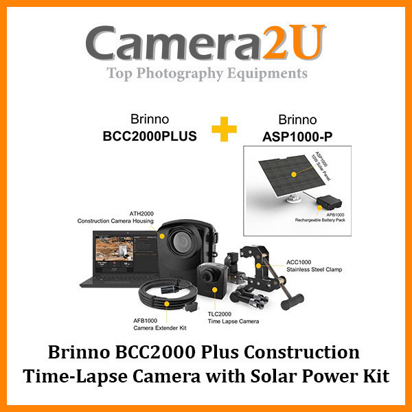 Brinno BCC2000 Plus Construction Time-Lapse Camera with Solar Power Kit ...