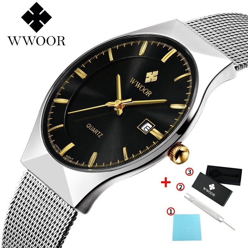 WWOOR Men's Watch [Original Gift Box Gift Selection] Ultra thin ...