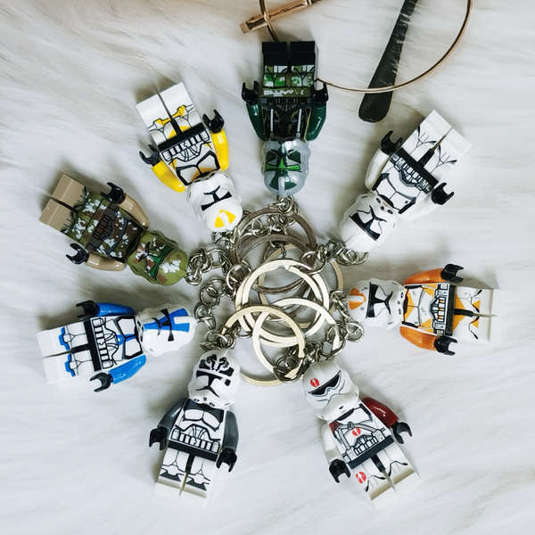 keychain lego lego keychain Serasi dengan Batu Bata Kreatif LEGO Star ...