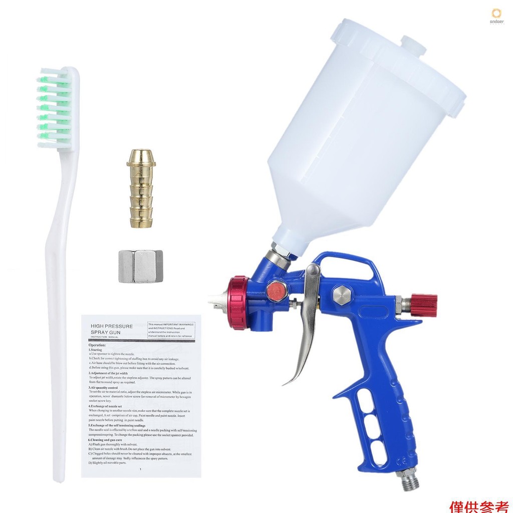 High Volume Low Pressure Spray Machine Air Paint Sprayer Kit with 1.5mm ...