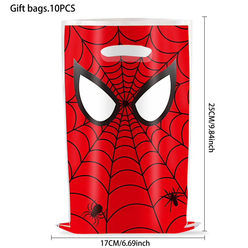 40pcs New Spiderman Birthday Party Gift Bags Spider Theme Plastic Candy ...
