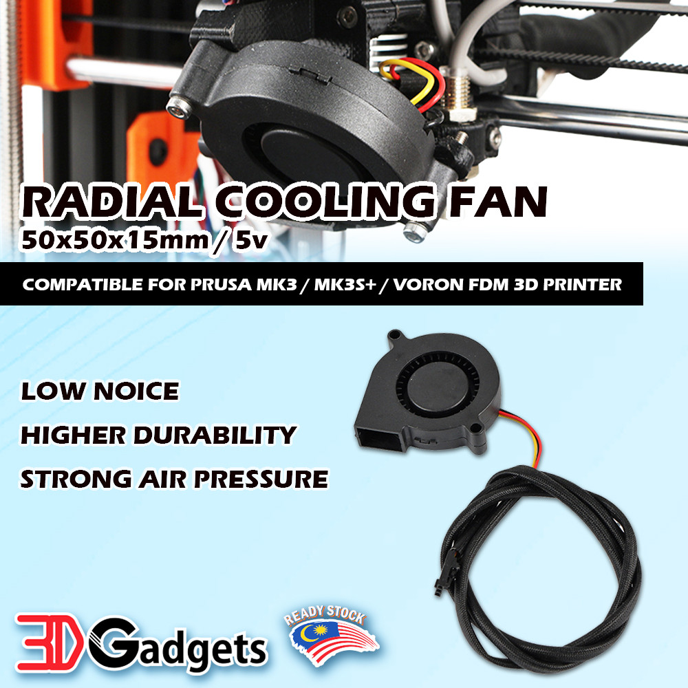 Replacement Radial Cooling Fan 50x15mm 5v Compatible for Prusa MK3S ...