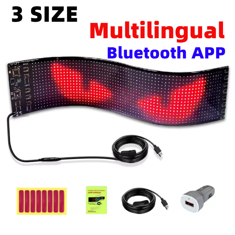 Multilingual Car Flexible Led Car Screen Display Matrix Pixel Led Panel ...
