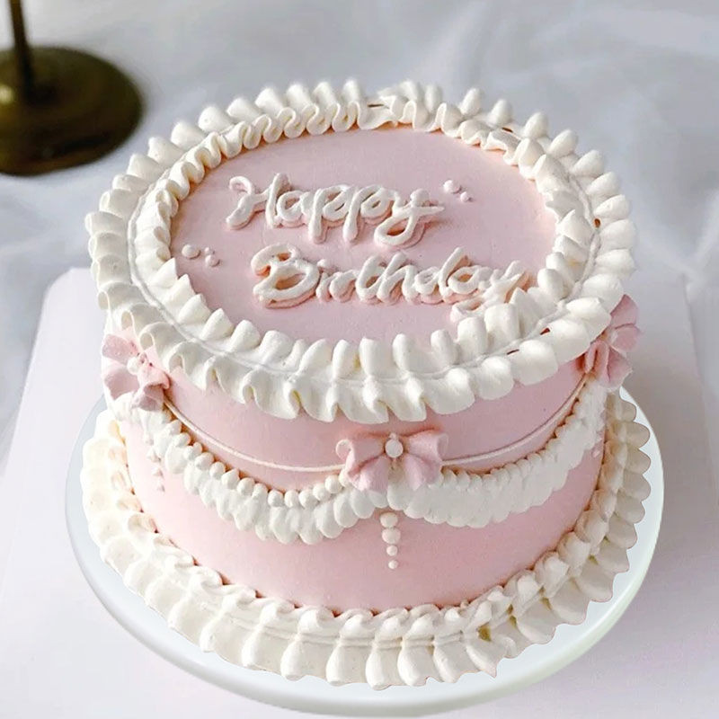 Simulation Cake Model 2024 Korean Retro Cream Decoration Creative ...