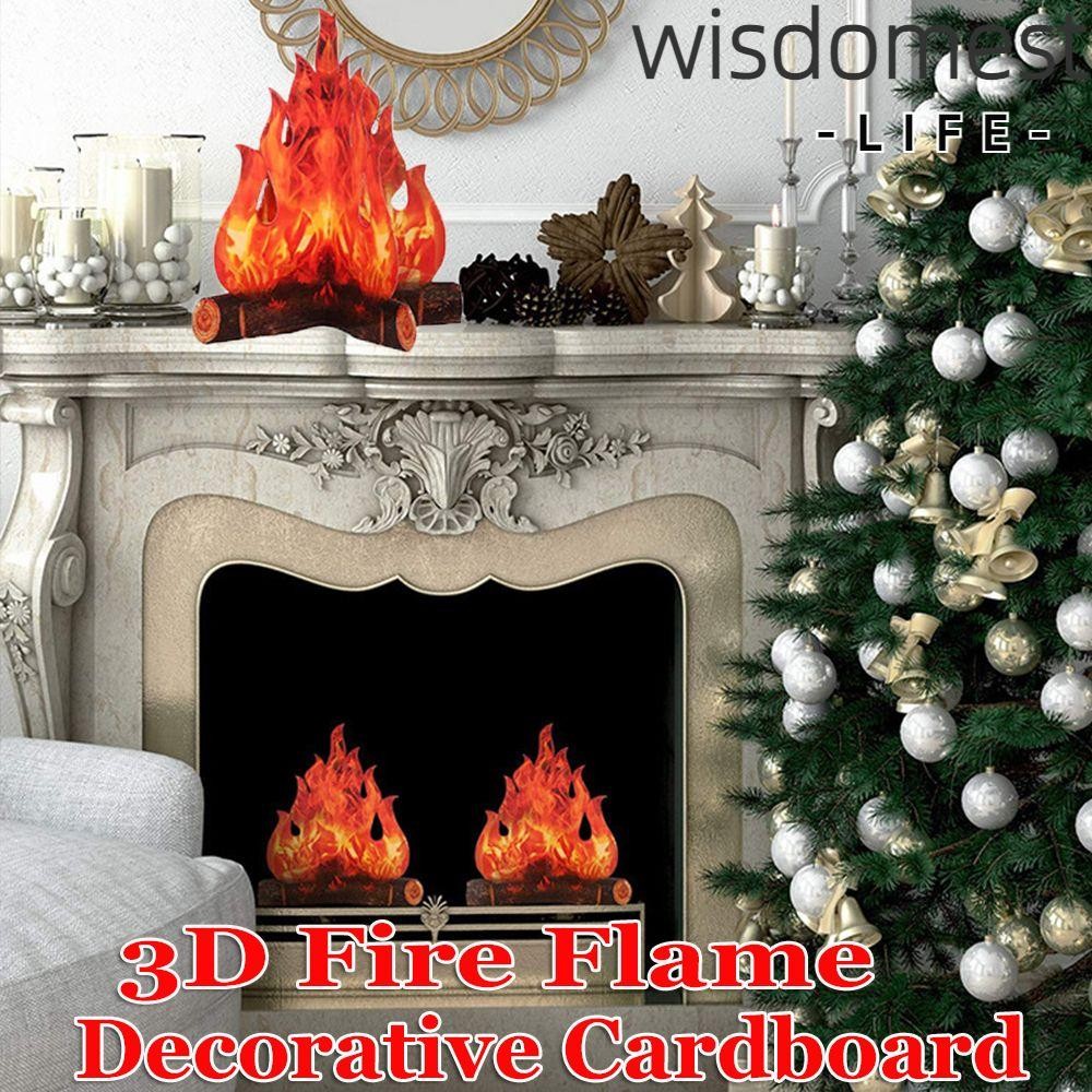WISDOMEST1 Campfire Centerpiece Christmas Fake Flame Paper Halloween ...