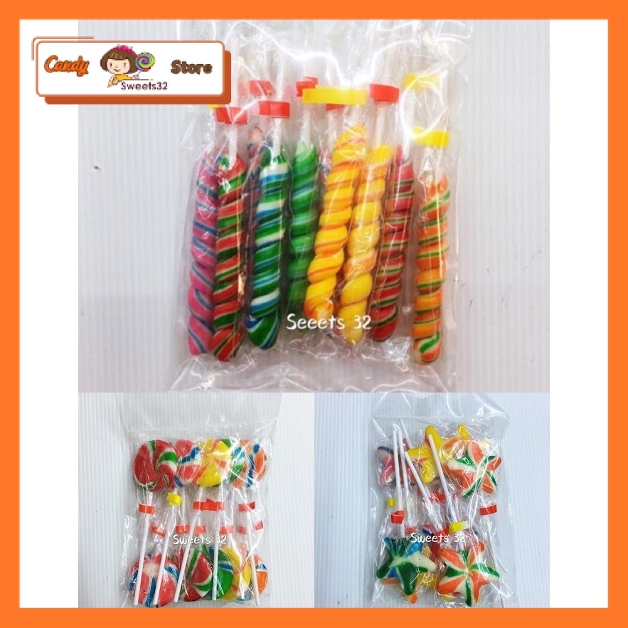 Colourful Spinny/Star/Windmill Lollipop 10pcs Party Birthday | Shopee Malaysia