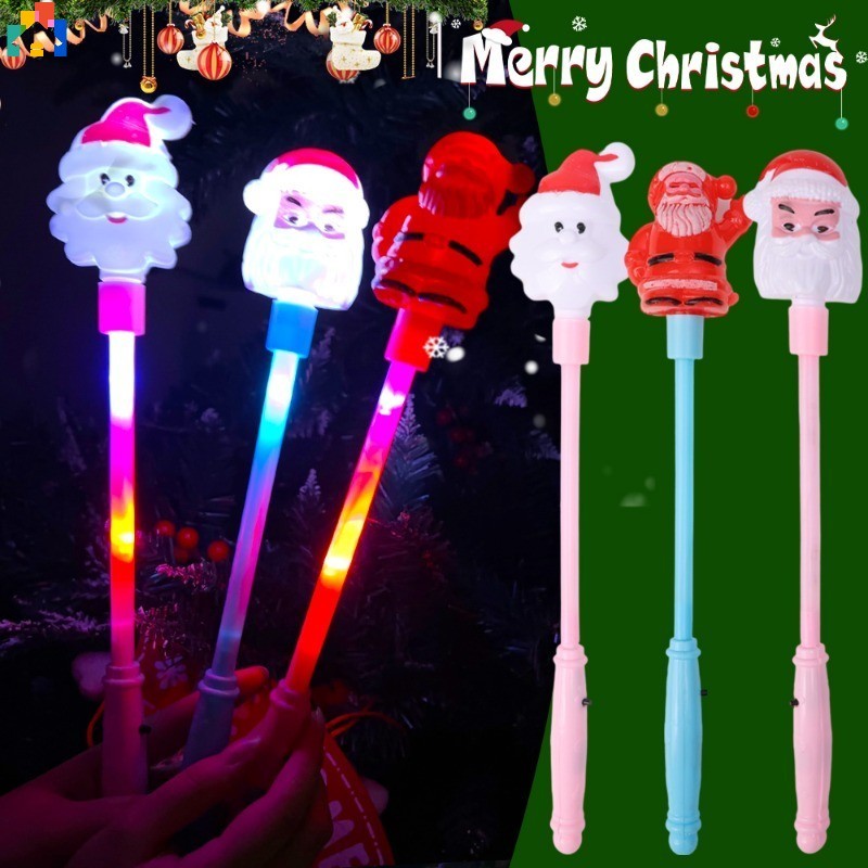Cartoon Santa Claus Snowmen Christmas Theme LED Luminous Sticks ...