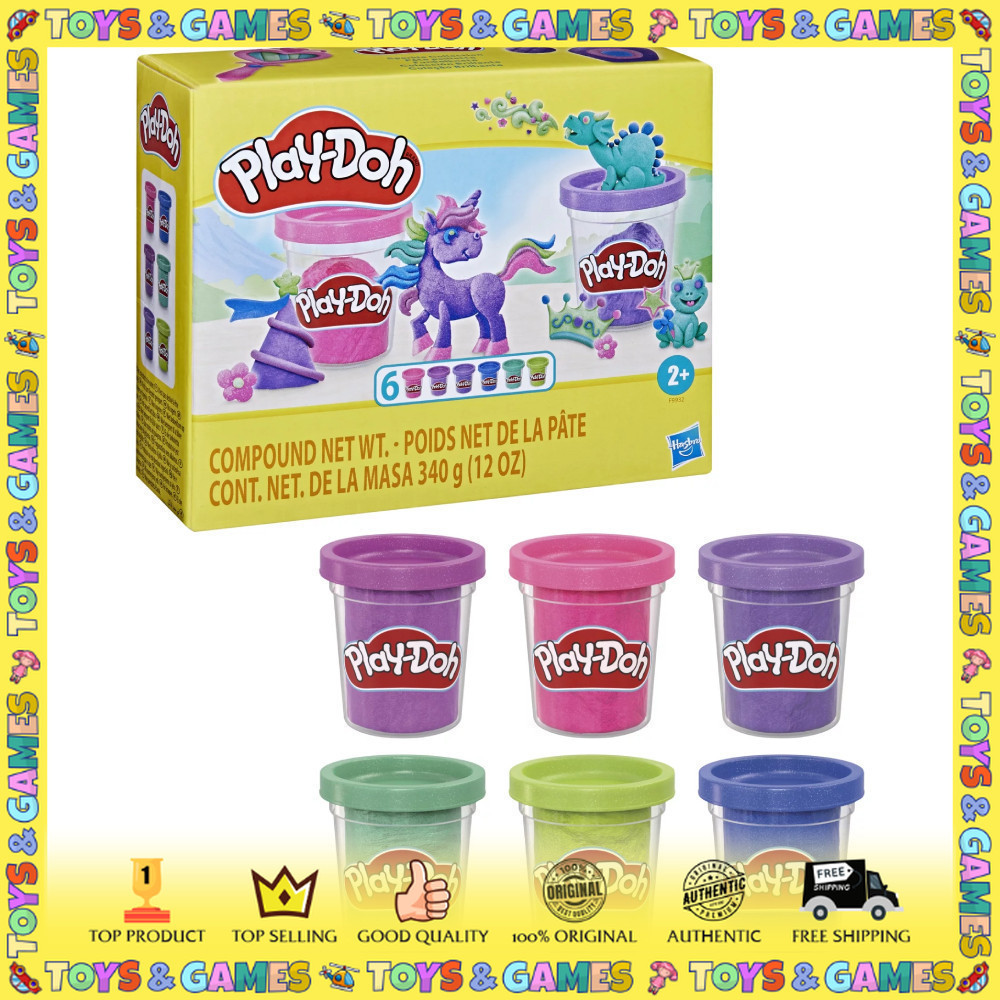 Play-Doh Sparkle Collection Unicorn With 6 Multi Color 16oz Shine ...