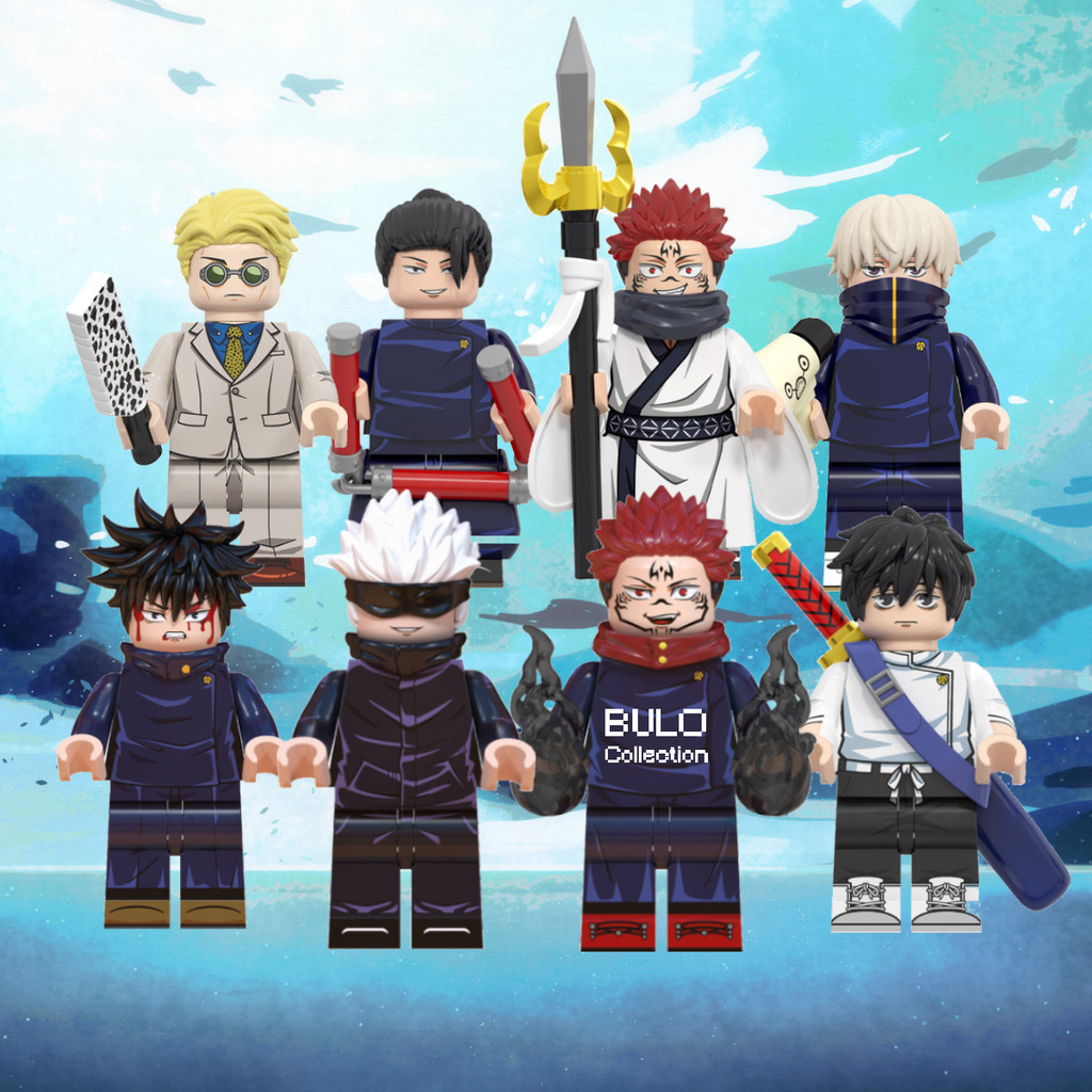 JJK Custom Minifigures Gojo Saturo Yuji Sukuna Anime Building Blocks ...