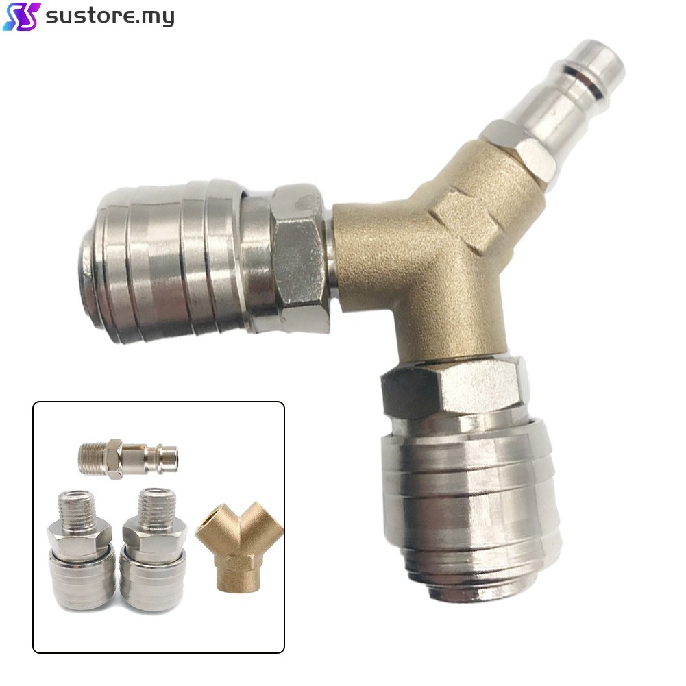 [Super] 3 Way Compressed Air Distributor Connector Y Splitter 1/4 ...