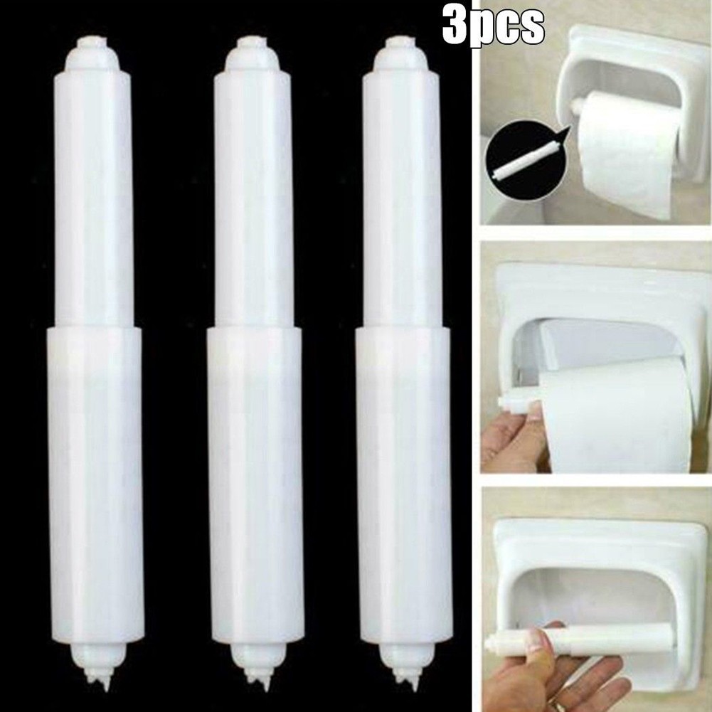 [Super] 3Pcs White Replacement Toilet Paper Roll Holder Roller Spindle ...